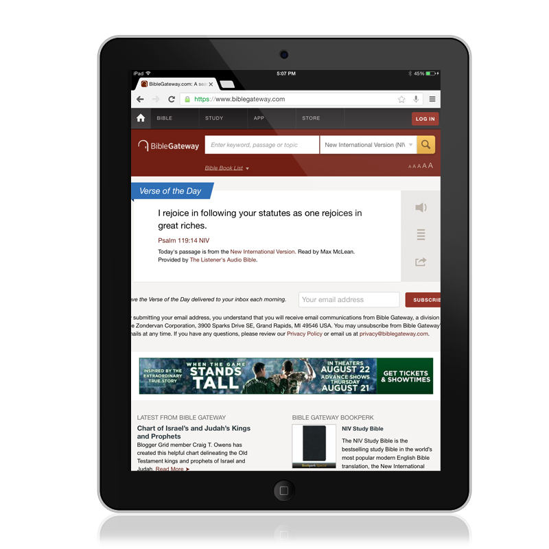 BibleGateway.com: A searchable online Bible in over 150 versions and 50 ...